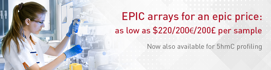 Illumina Infinium MethylationEPIC array BeadChip (850K) service | Diagenode